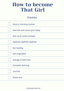 How to become that girl (+checklist) - Vishaka Blone