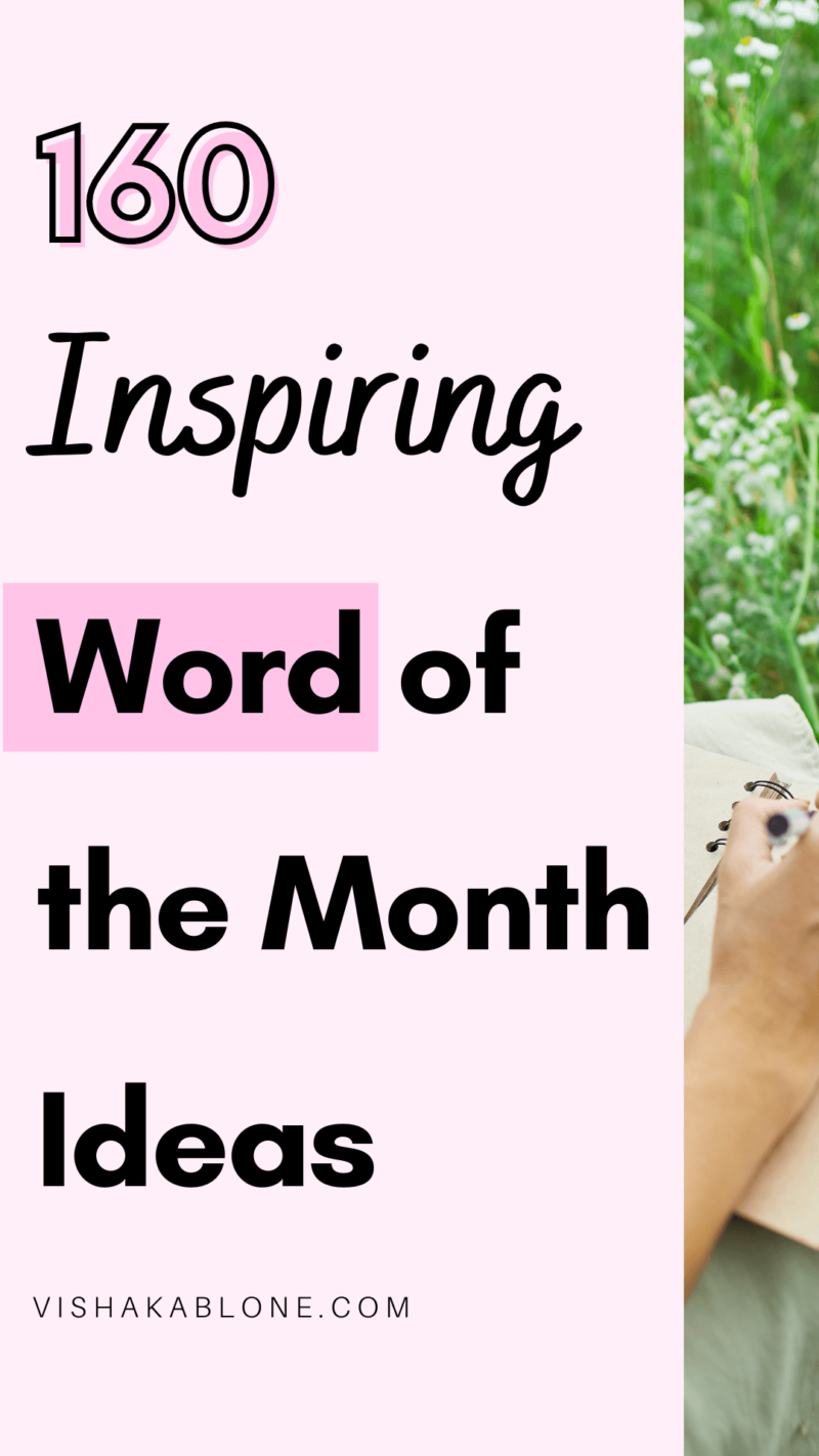 160 Inspiring Word of the Month Ideas - Vishaka Blone